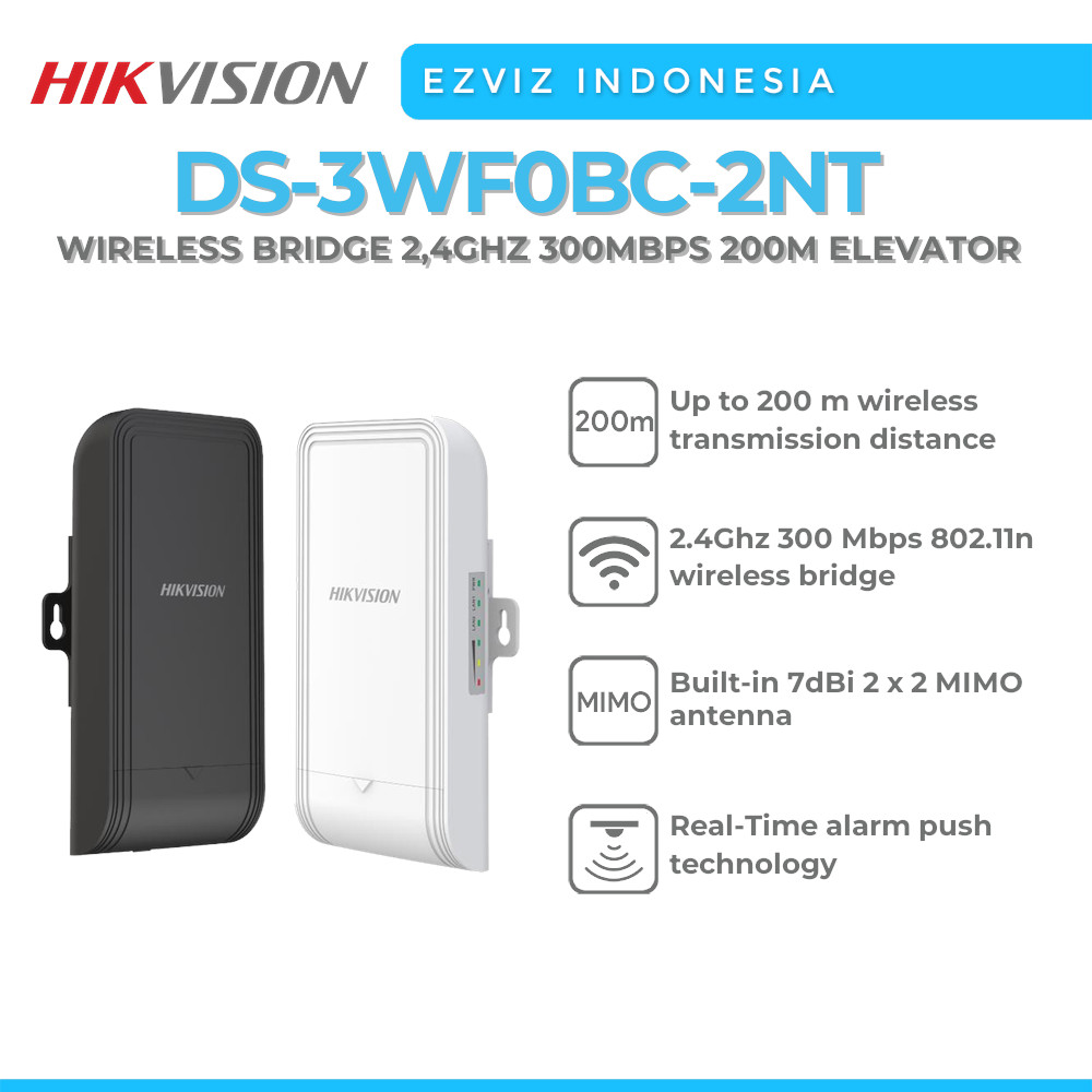 Jual HIKVISION DS-3WF0BC-2NT WIRELESS BRIDGE 2,4GHZ 300MBPS 200M ...