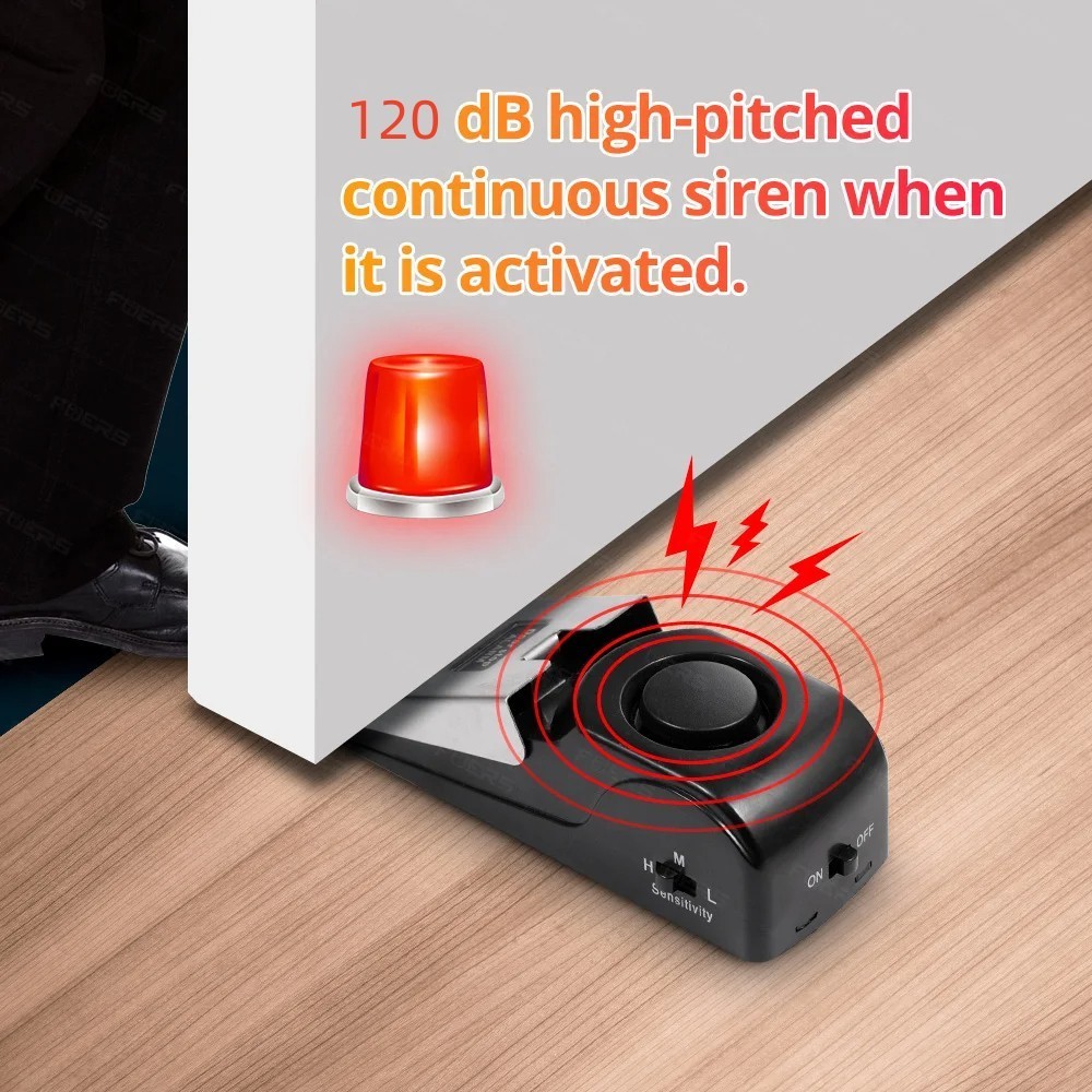 Jual Security Alarm Door Stopper Alarm Kunci Pintu Door Lock Travel ...