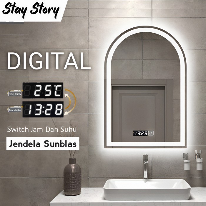 Jual Cermin Wastafel Kamar Mandi Led Touch Screen Kaca Jendela Sunblas ...