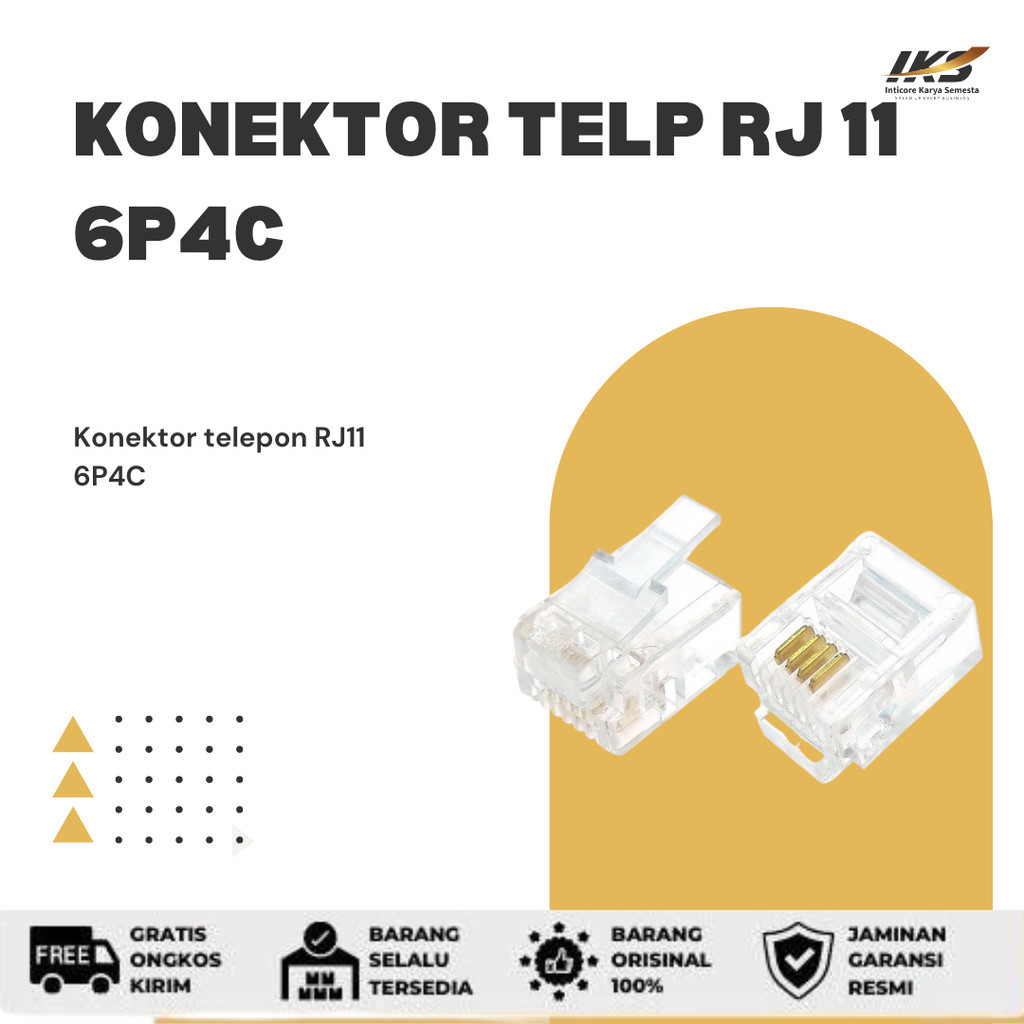 Jual Pin RJ11 Konektor Telp Rj 11 Konektor RJ11 Pin Telephone RJ 11 ...