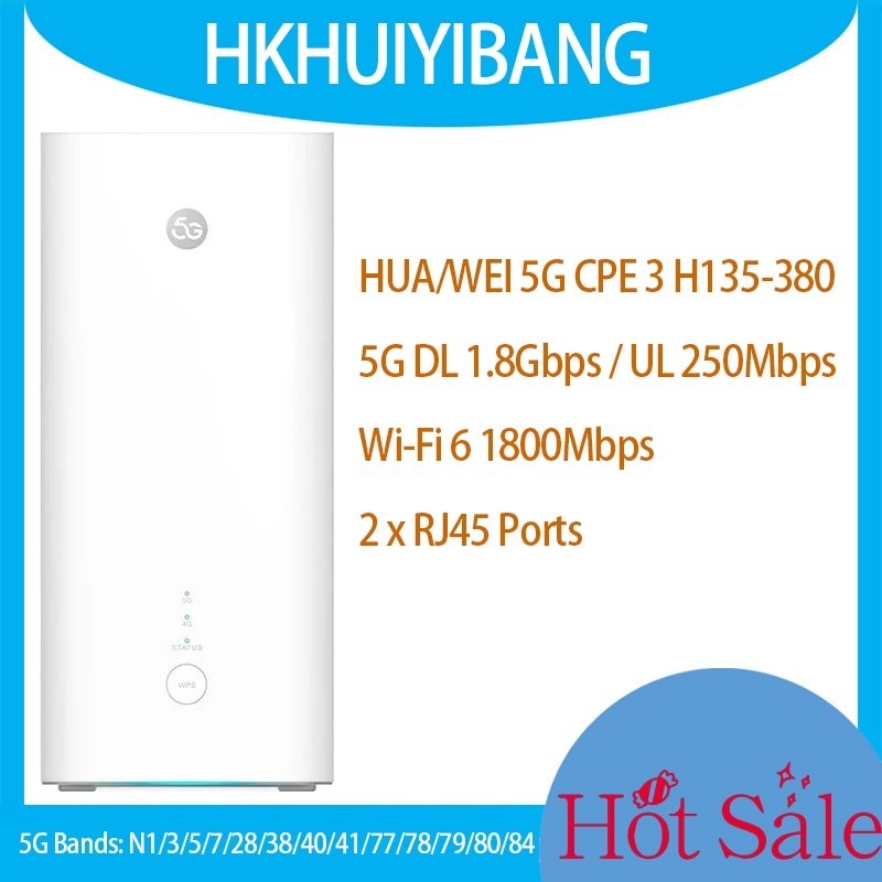 Jual GHTelcom 5G CPE 3 H135-380 WiFi6 1800Mbps Wireless Router 4G LTE Cat19 Home Modem | Shopee ...