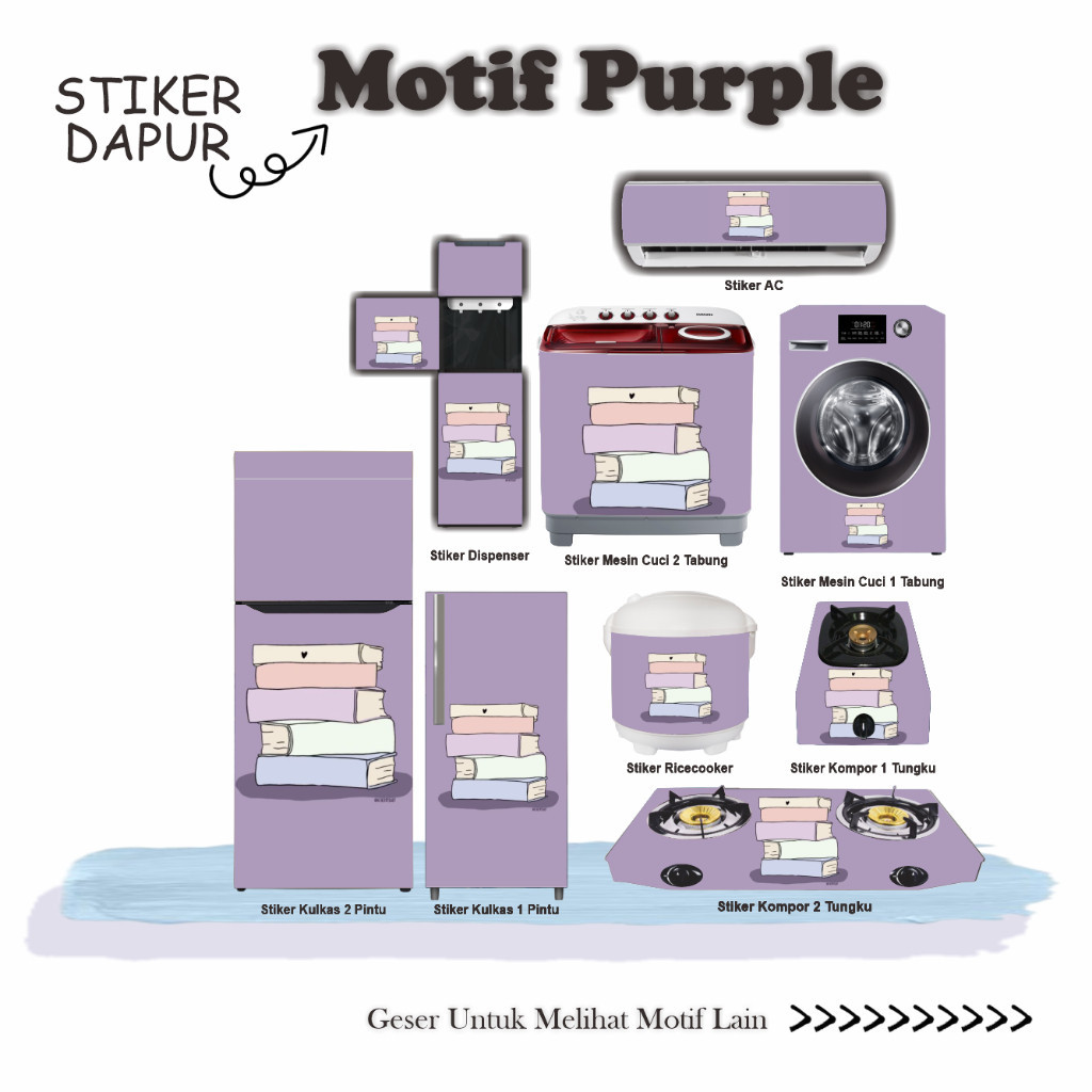 Jual Sticker Kulkas, Kompor, AC, Mesin Cuci, Dispenser Nuansa Warna ...