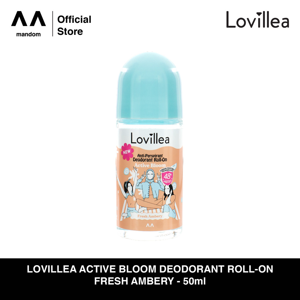 Jual Lovillea Active Bloom Anti-perspirant Deodorant Roll-On Fresh Ambery 50ml | Shopee Indonesia