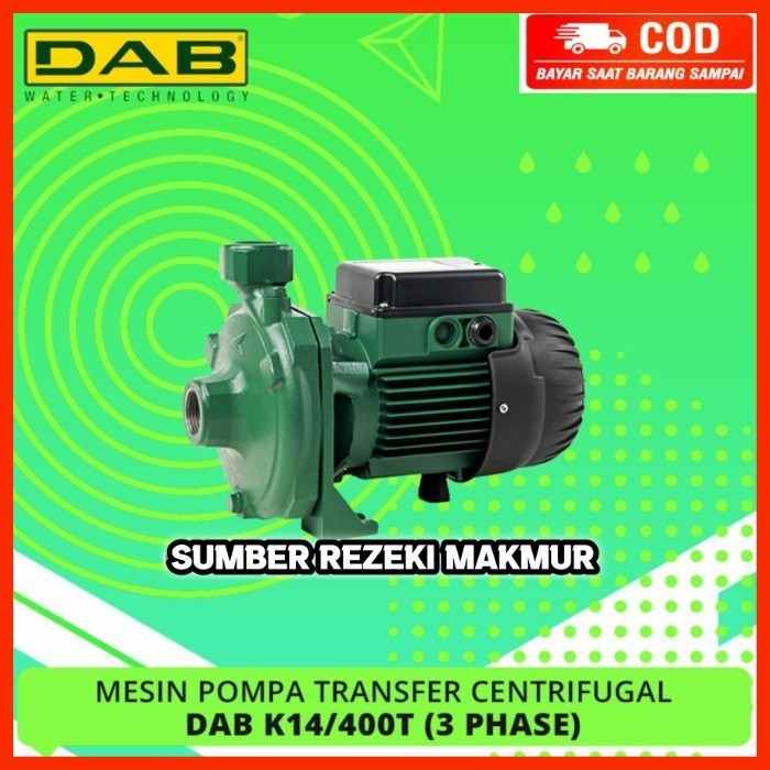 Jual Mesin Pompa Transfer Centrifugal Single Impeller DAB K14/400T 3 PHASE | Shopee Indonesia