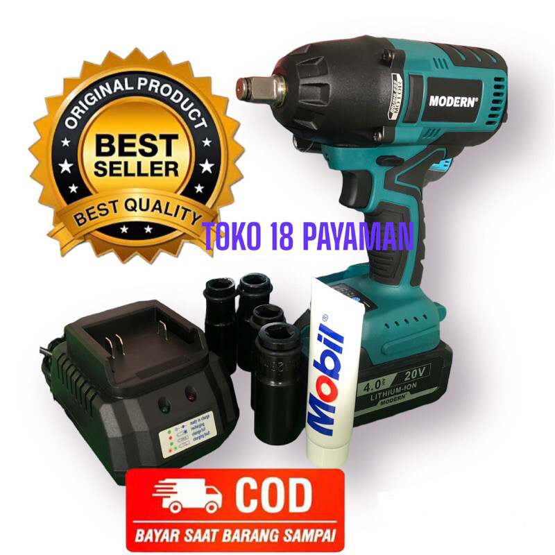 Jual MODERN Impact baterai 20 V M65 / Cordless impact wrench M65 / Alat ...