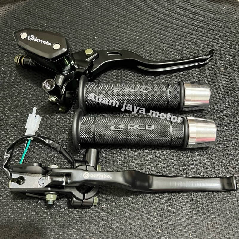Jual PAKET SET MASTER REM TIPE OVAL + HANDGRIP RCB HG55 + JALU CHROME ...