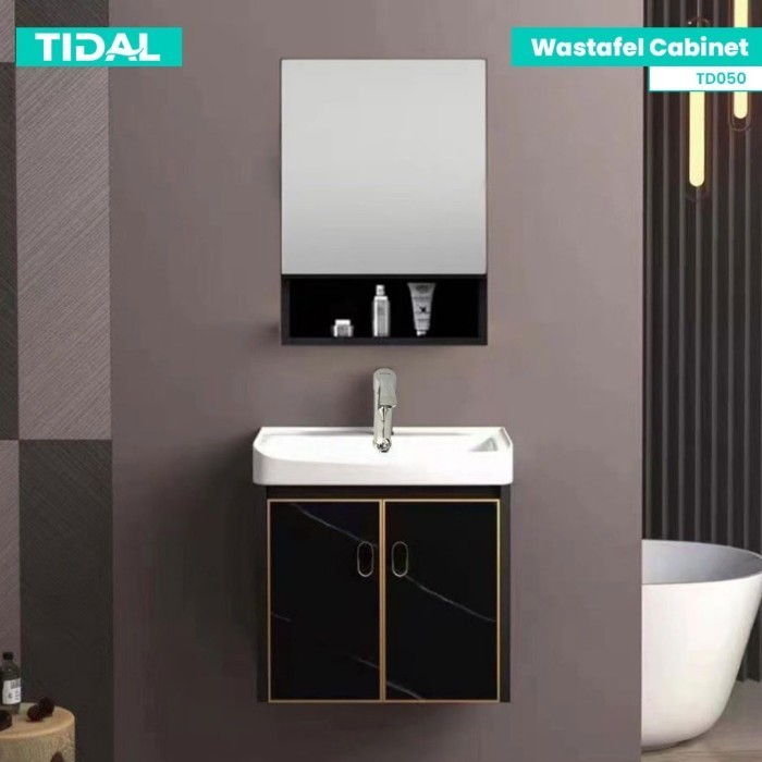 Jual Wastafel Kabinet Modern Minimalis Cermin Kamar Mandi TIDAL TD050 ...