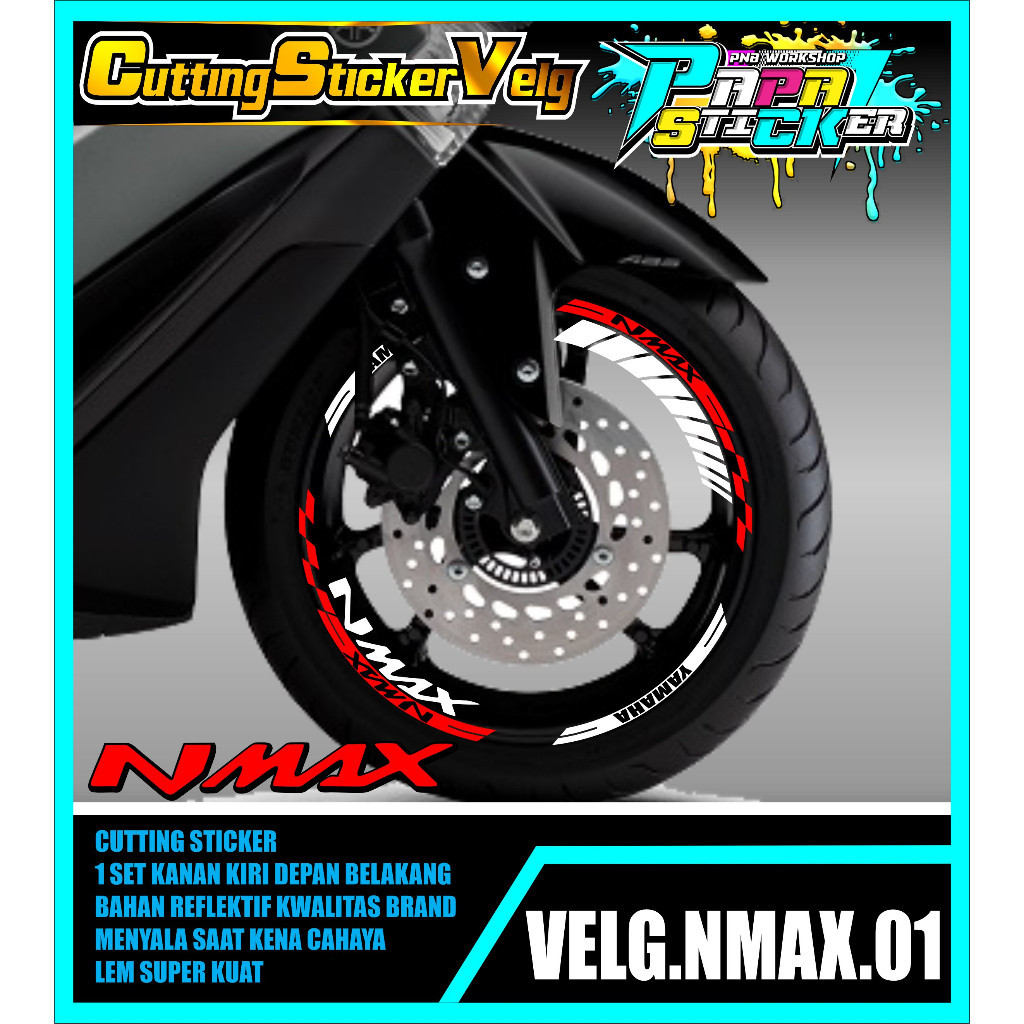 Jual STIKER VELG NMAX CUTTING STICKER VELG CUTTING VARIASI NMAX LIS BAN ...