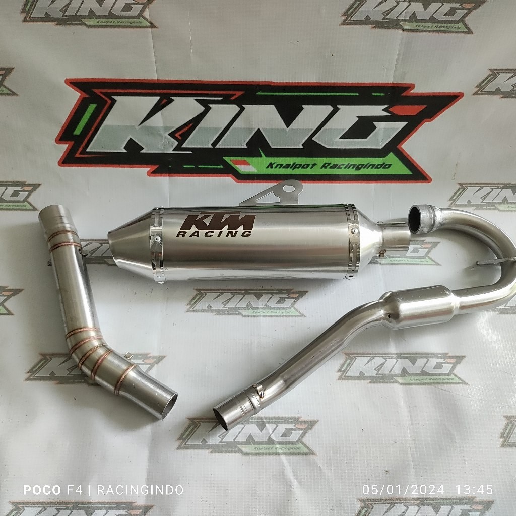 Jual escape racing ktm stanlis 1 set tinggal pasang for d tracker crf ...