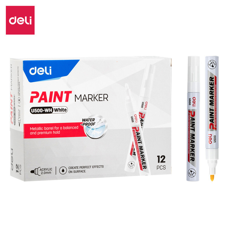 Jual Deli Spidol Paint Marker Waterproof - U500 | Shopee Indonesia