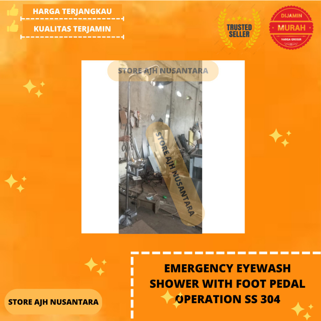 Jual ECO EMERGENCY EYEWASH SHOWER WITH FOOT PEDAL OPERATION SS 304 ...