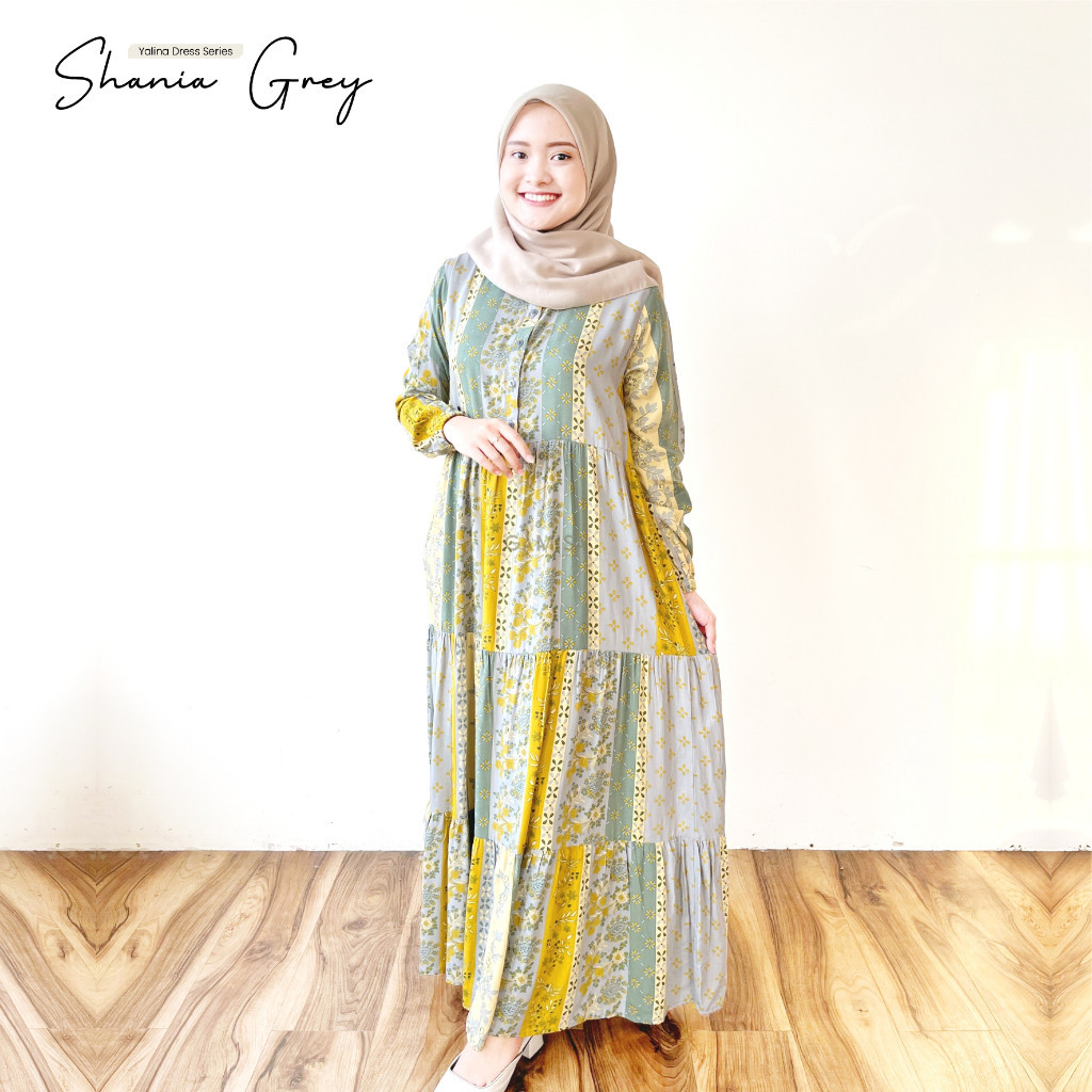 Jual Gamis Dewasa Motif Yalina Series By Gamisa.Id Bahan Rayon Viscose ...