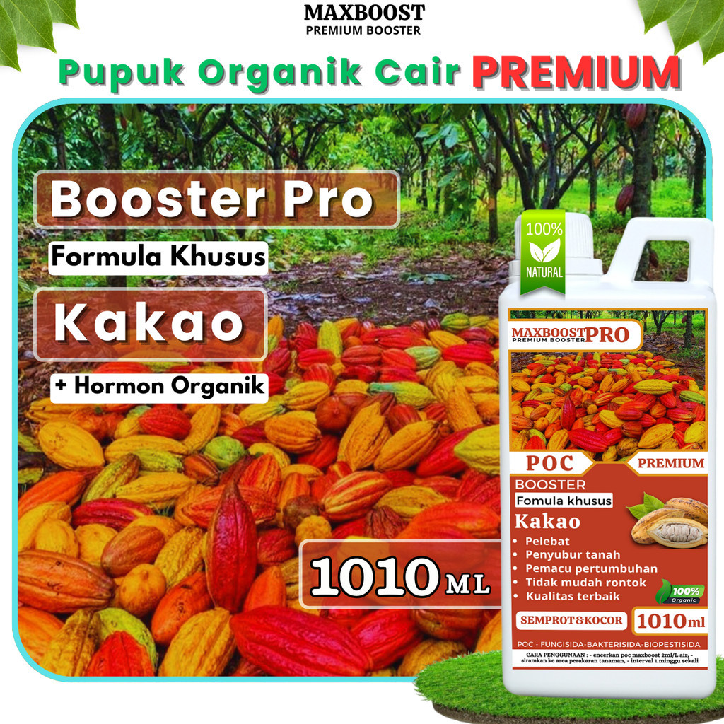 Jual Pupuk Organik Cair Booster Kakao, POC MAXBOOST KAKAO, poc kompos 100 organik Melebatkan ...