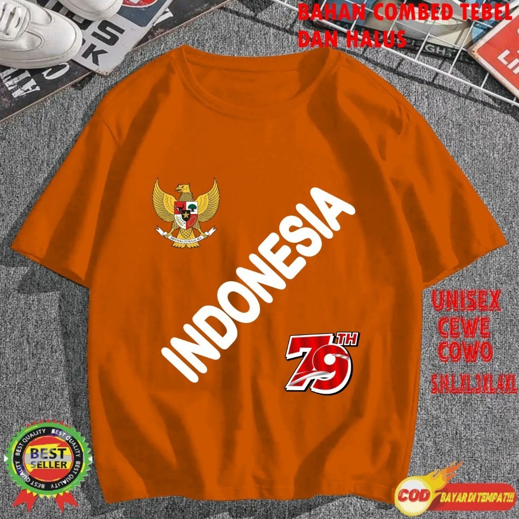 Jual Kaos HUT RI 79 GARUDA INDONESIA Miring kaos agustusan 2024 17 AGUSTUS 1945 KEMERDEKAAN ...
