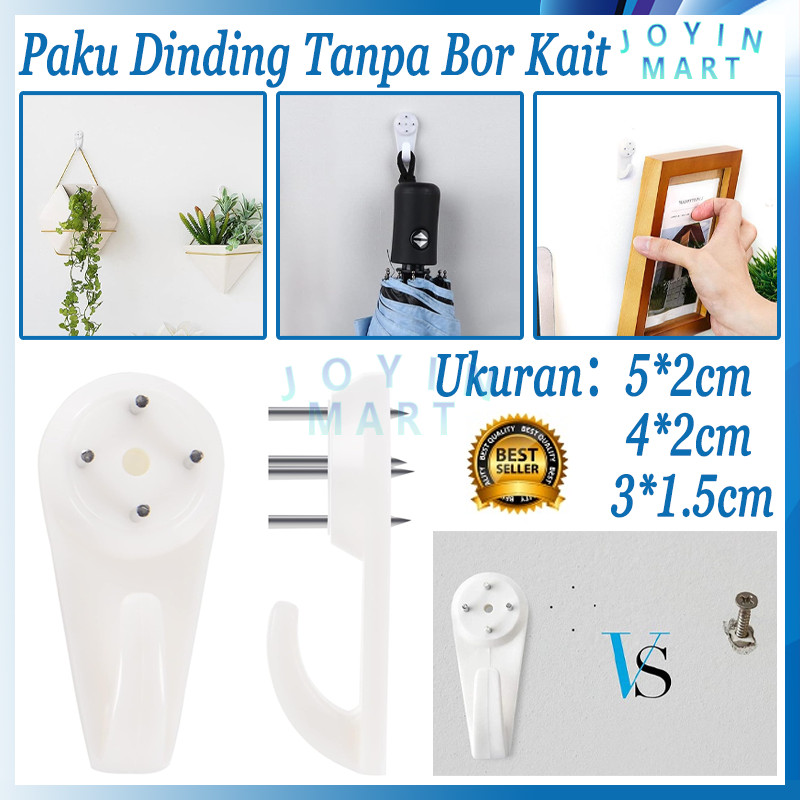Jual Kait Paku Invisible Tanpa Bekas Dinding/Pengait Dinding ...