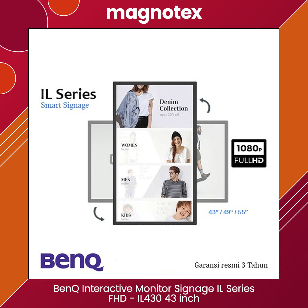 Jual BenQ Interactive Monitor Signage IL Series - FHD - IL430 43 inch ...