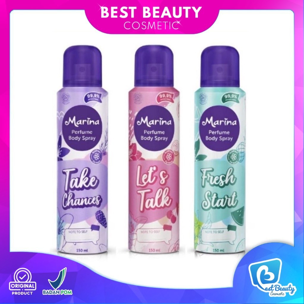 Jual ★ BB ★ Marina Perfume Body Spray 150ml - Let's Talk - Take Chances ...