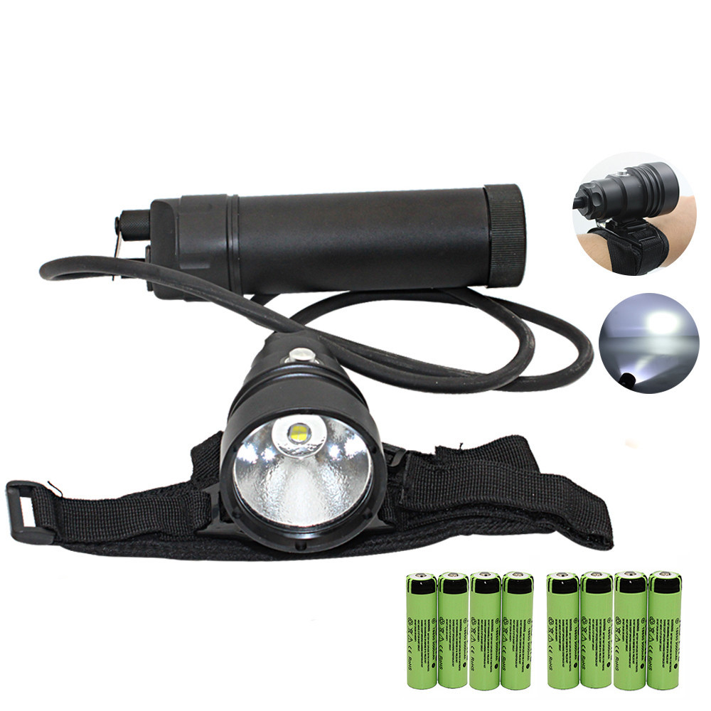 Jual Underwater XHP70 LED Diving flashlight Waterproof Split wrist Led ...