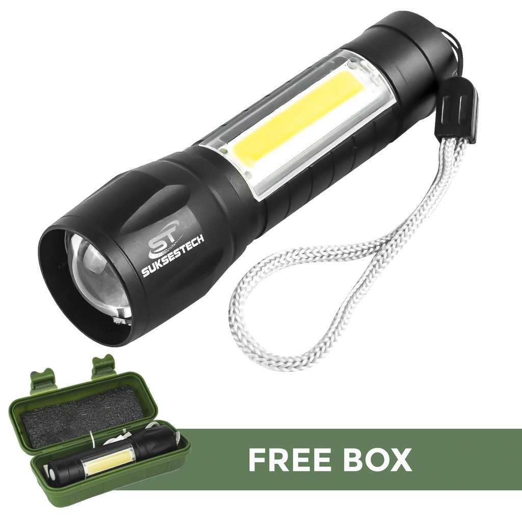Jual Senter Mini LED Charge Senter Aluminium 511 Free Box 511S ...