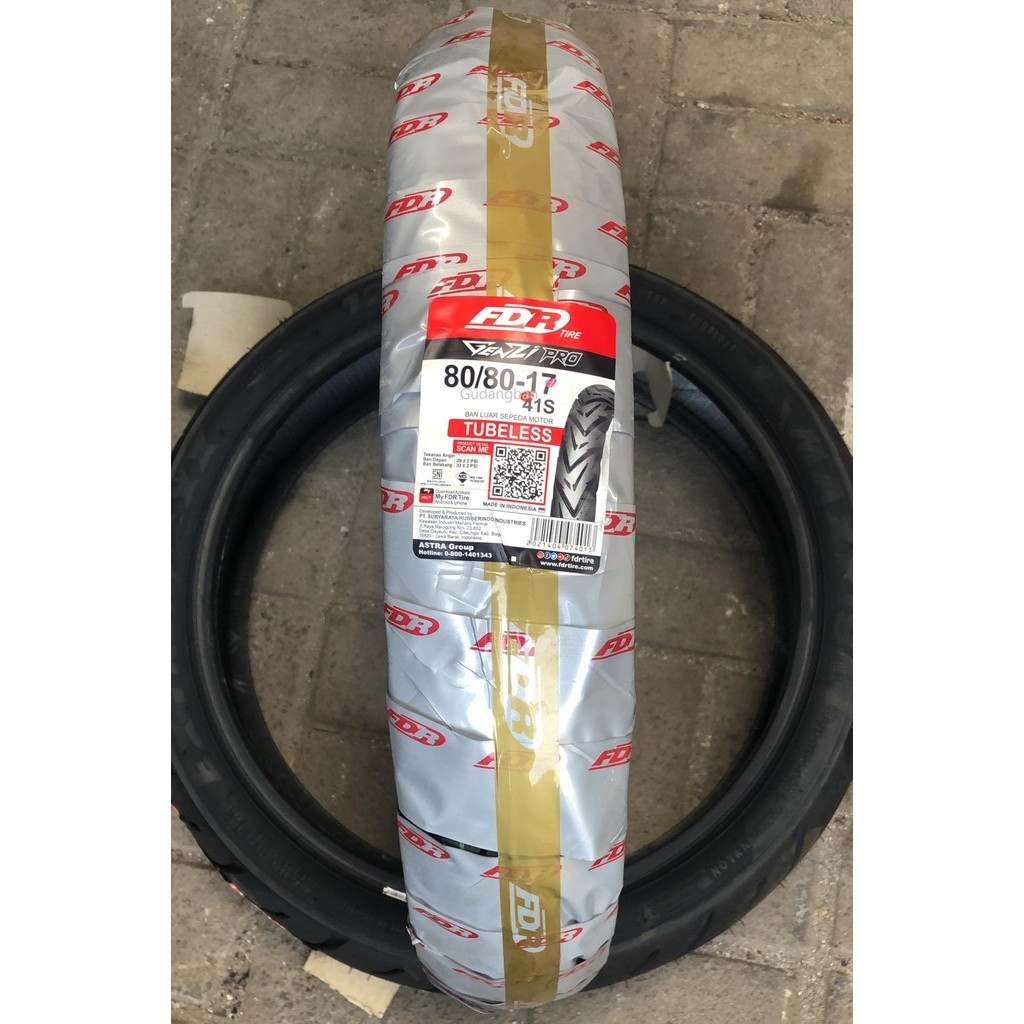 Jual Ban FDR 80 80 17 Genzi PRO Tubeless Ban Luar Motor Bebek Cacing ...