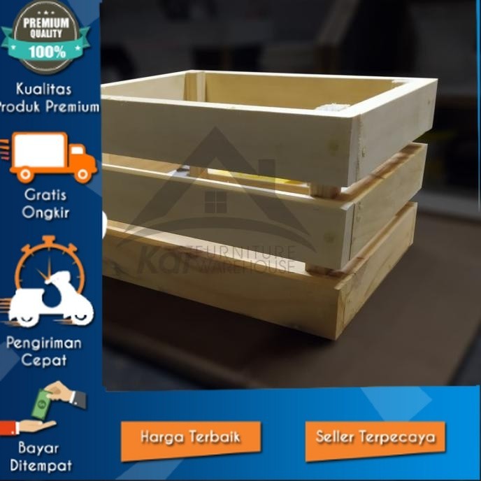 Jual JUAL Mini wood crate / kotak kayu / krat kayu peti jati belanda ...