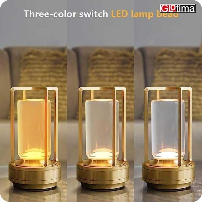 Jual Lampu Meja Hias Touch LED USB Rechargeable Tri Color 2000mAh TD005 | Shopee Indonesia