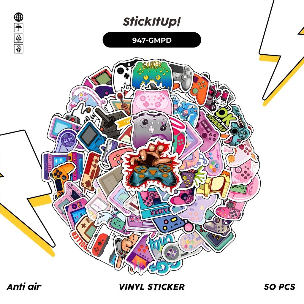 Jual COD 100 Pcs Stiker Pack Gamepad V2 Lucu Aesthetic Vynil Waterproof ...