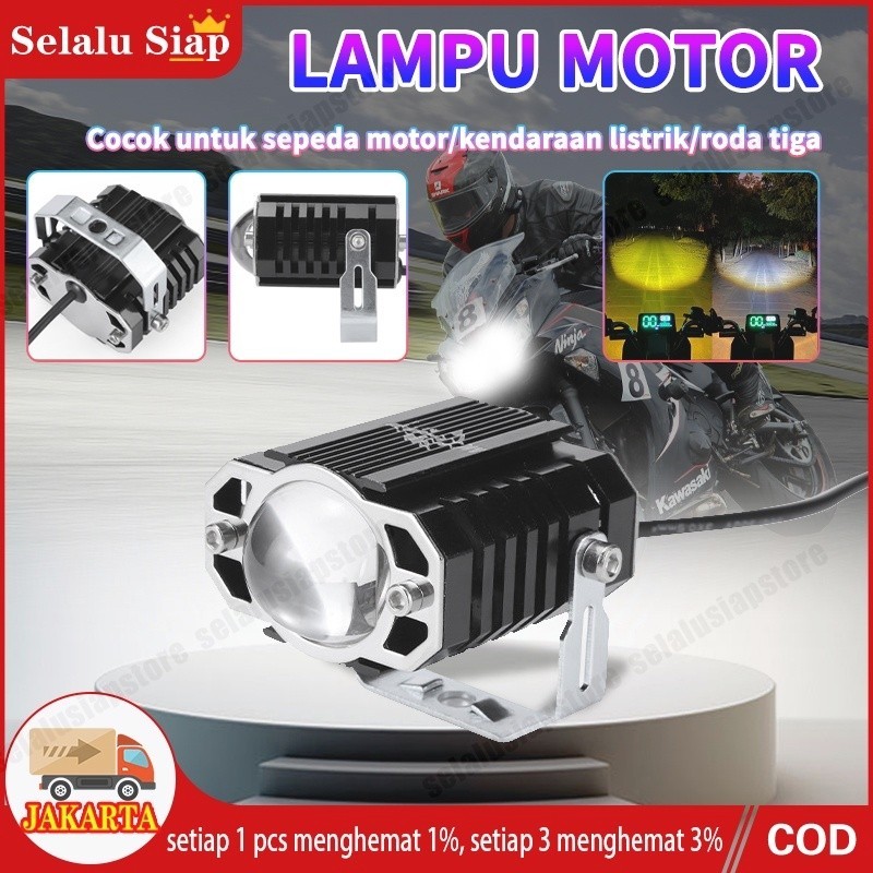 Jual Lampu Tembak Motor Transformer Projector Lens Headlight LED 1500 ...