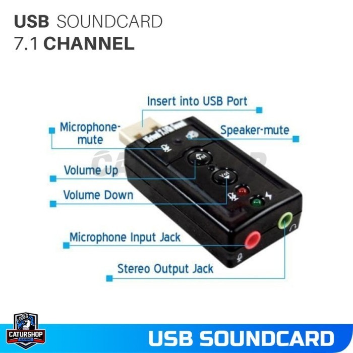 Jual USB Sound 7.1 Channel Adapter / USB Soundcard 7.1 Sound Card Adapter | Shopee Indonesia