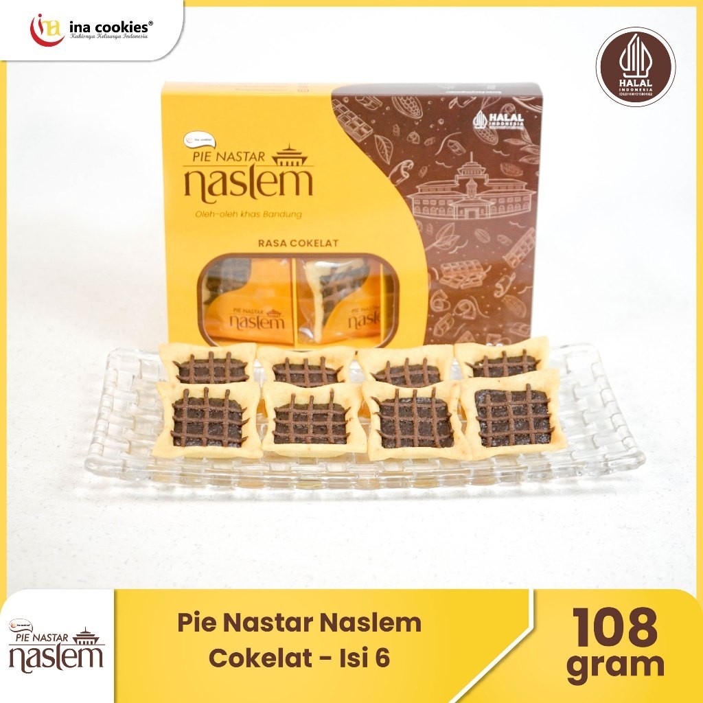 Jual Pie Nastar Naslem Coklat isi 6 pcs Oleh-Oleh Bandung by Ina ...