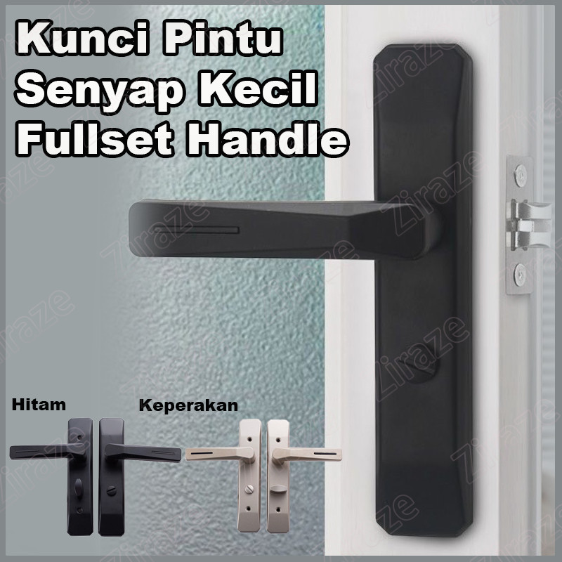 Jual 【COD】Aluminium Kunci Pintu SenyapKecil Fullset Handle / Kunci ...