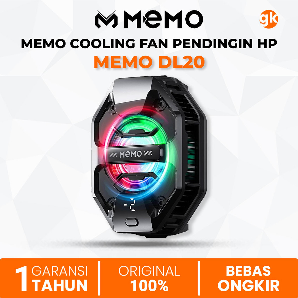 Jual MEMO DL20 Cooling Fan Cooler Pendingin HP AI Chip RGB ...