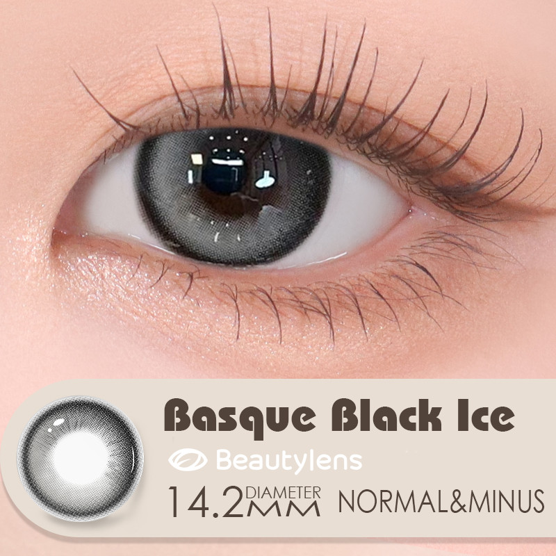Jual BEAUTYLENS Basque Black Ice 14.2 Softlens Lensa normal&minus [0.00~-8.00] douyin lensa ...