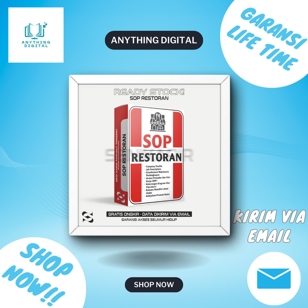 Jual Paket SOP RESTORAN - Standar Operasional Prosedur Usaha Bisnis ...
