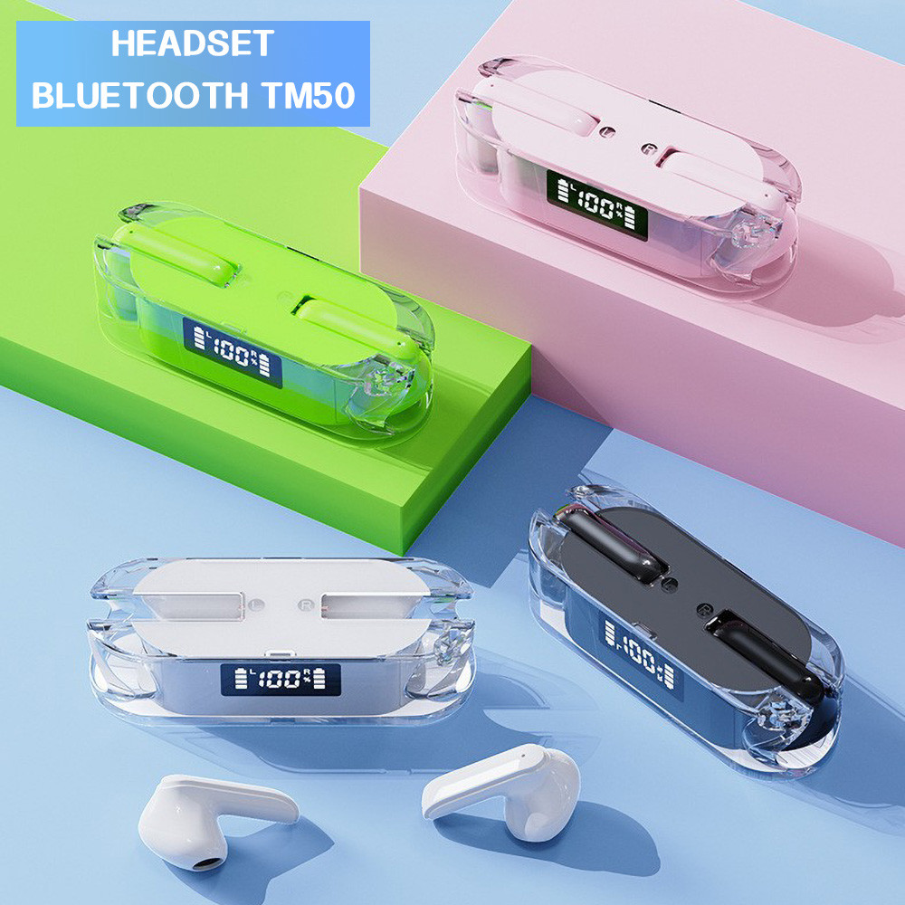 Jual TWS TM50 Wireless Headset Bluetooth V5.3 Gaming Earphone Calls ...