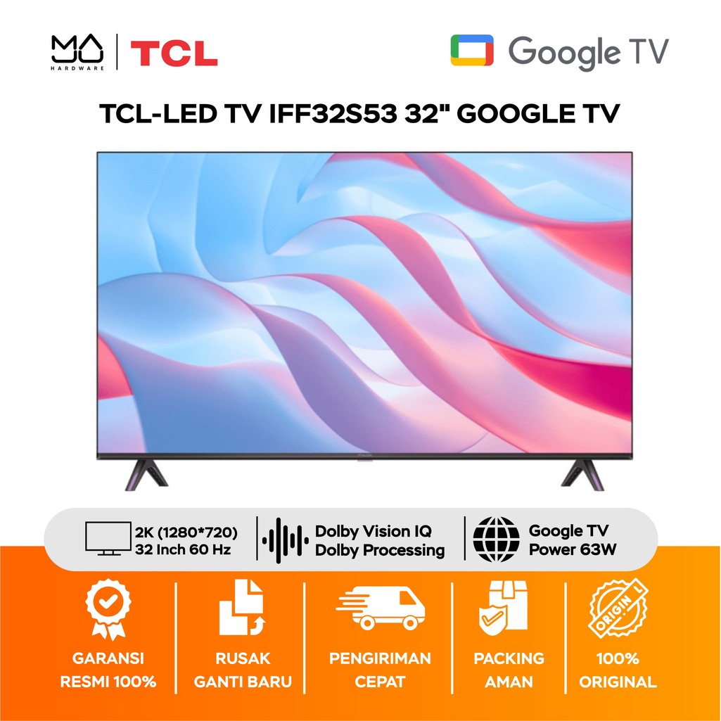 Jual TCL iFFALCON IFF32S53 32 inch Smart Google TV - Google Play/Netflix/YouTube/Disney+ Hotstar ...