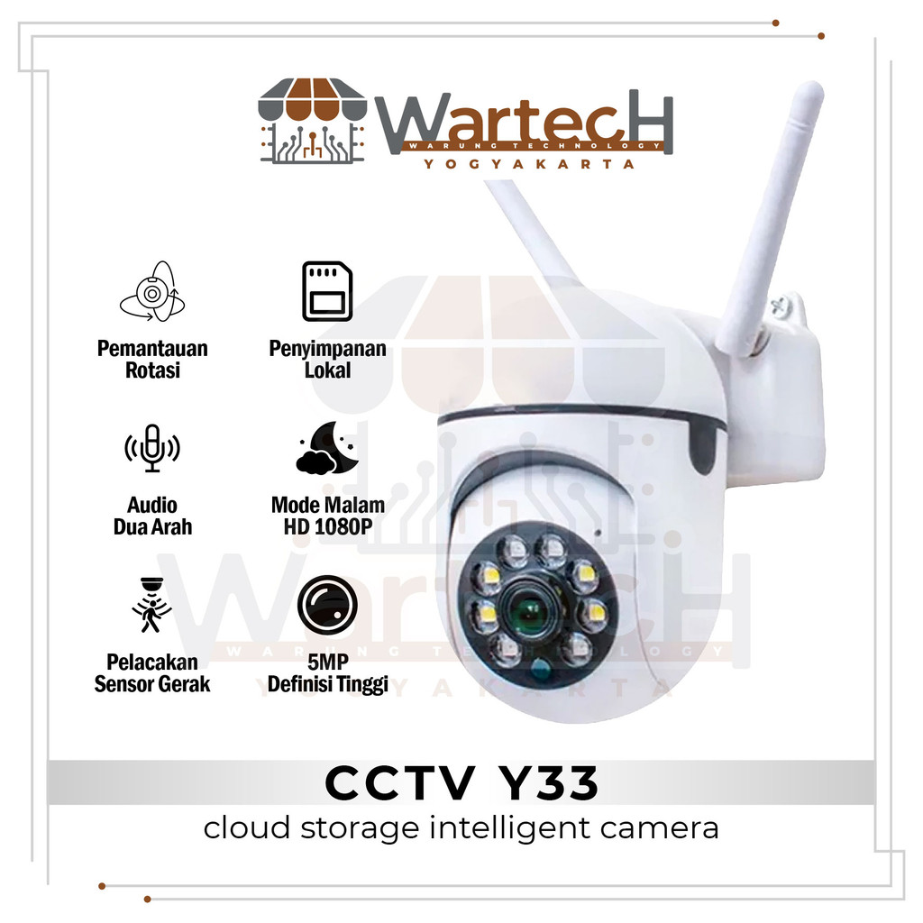Jual CCTV Smart Y33 Wide Camera Auto Tracking IP Camera PTZ V360 Pro Komunikasi 2 Arah - Wartech ...