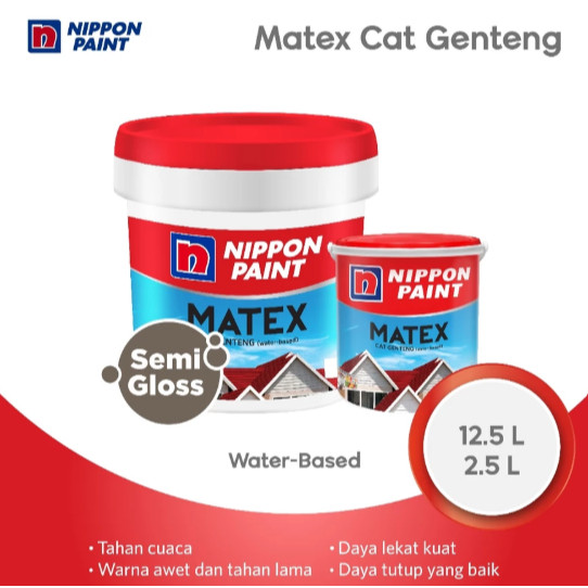 Jual CAT GENTENG TEMBOK NIPPON MATEX 2.5L CAT JALAN LAPANGAN TROTOAR TAMAN MARKA OUTDOOR REQUES ...