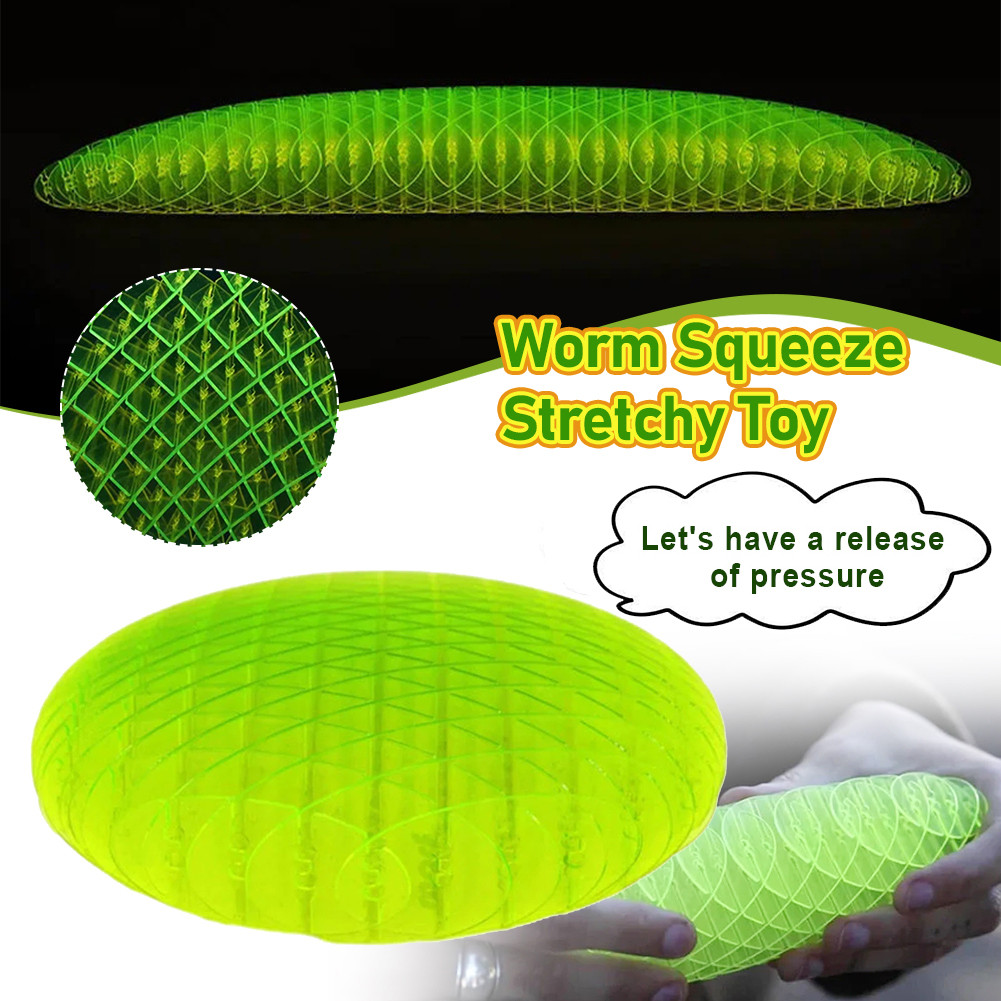 Jual Worm Big Fidget Toy Fidget Worm Unpacking Morphing Worm Six Sided ...