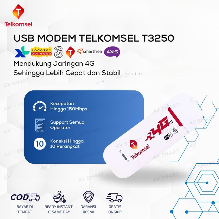 Jual USB Modem Wifi Wingle 4G LTE Telkomsel Airtel T3250 Support All ...