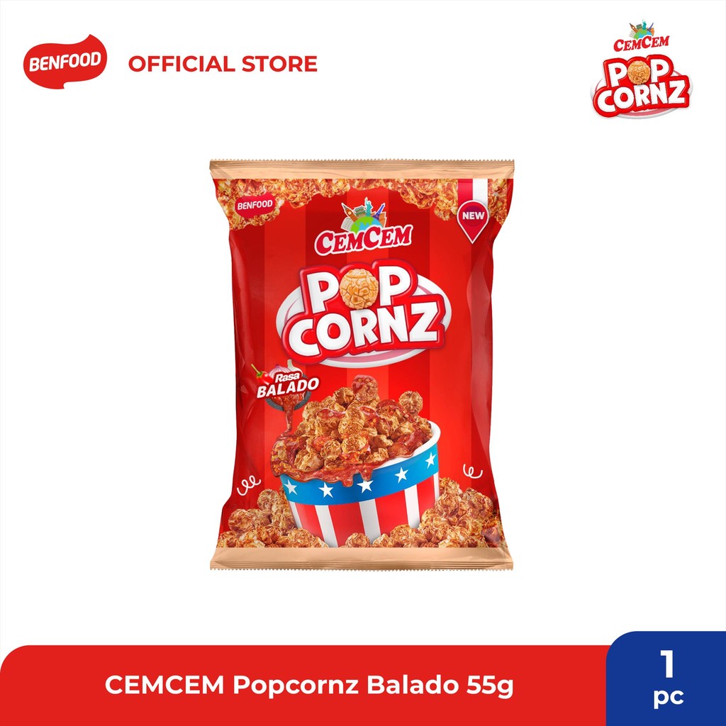Jual Cemcem Popcornz Balado 55g | Shopee Indonesia