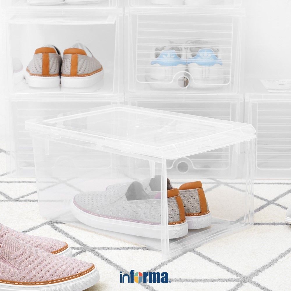 Jual Informa Kotak Sepatu 27X36X20 cm Shoe Box Storage Container Sepatu ...