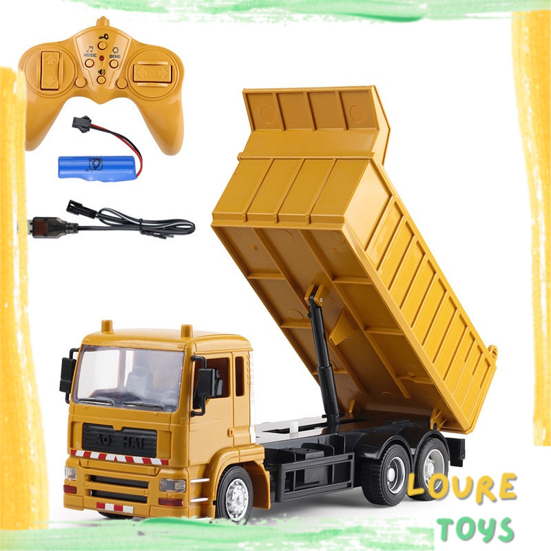 Jual Mainan Dump Truck Remote Control Excavator Mainan Bulldozer Mainan ...