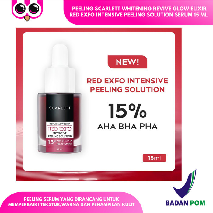 Jual PEELING SCARLETT WHITENING REVIVE GLOW ELIXIR RED EXFO INTENSIVE ...