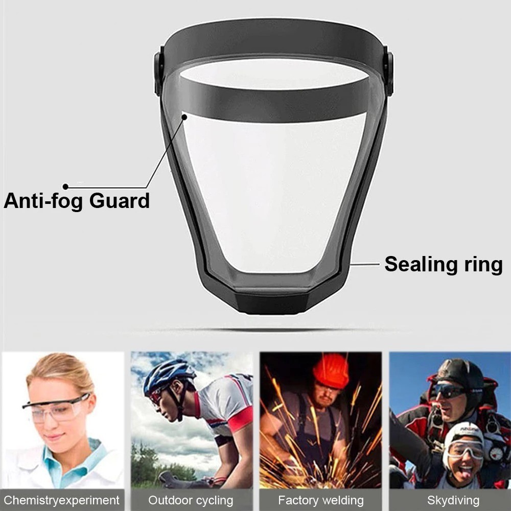 Jual Face Shield Anti-Fog Transparent Safety Mask full pelindung wajah Face Protection Face ...