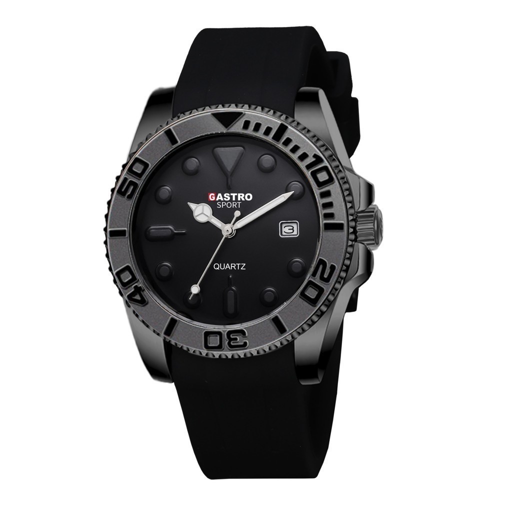 Jual Gastro Jam Tangan Pria 7058-1 Rubber Silicon Water Resistant 3 ATM ...