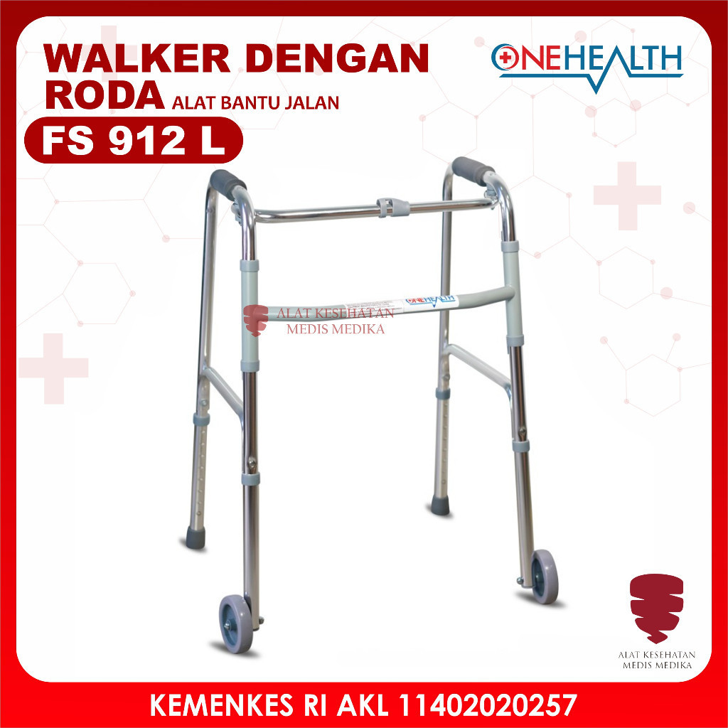 Jual Walker dengan Roda OneHealth FS912L KY912L Alat Bantu Jalan ...