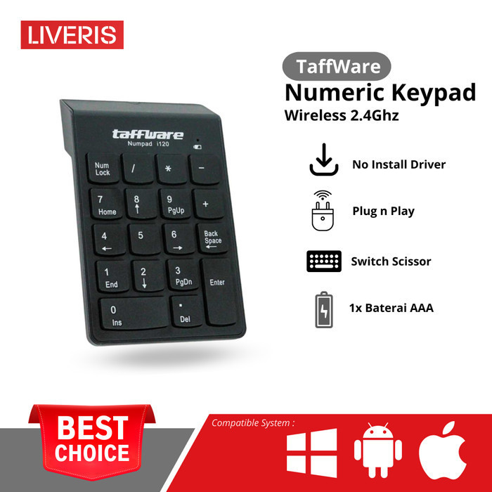 Jual Keypad Wireless Wired Keyboard Angka Laptop Numeric Numpad Windows ...
