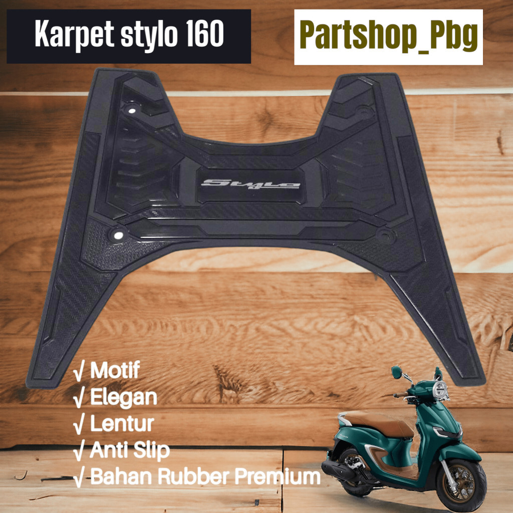 Jual Karpet Pijakan Kaki Honda Stylo 160 Alas Kaki Stylo 160 Bahan Full Karet Premium (BISA COD ...