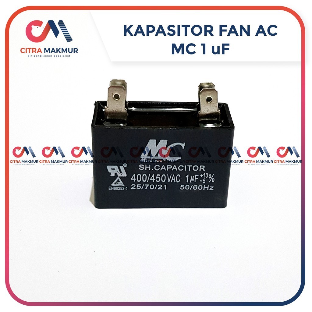 Jual Kapasitor Fan AC 1 uf MC Kaki 4 Capasitor mikro Kipas Indoor Outdoor Mesin Air conditioner ...